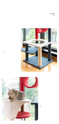 China Gatos grandes de madera de las telas DIY Cat Tree House Tower For de la felpa en venta