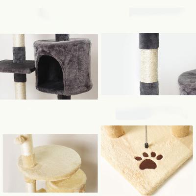 China Wood Fluff Cat Christmas Tree Niedliches Mondschein-Katzen-Klettergerüst zu verkaufen