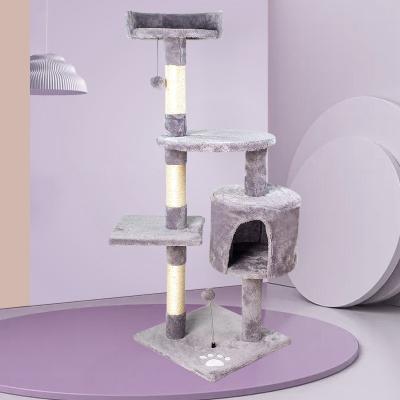 China Wood Fluff Cat Christmas Tree Niedliches Mondschein-Katzen-Klettergerüst zu verkaufen