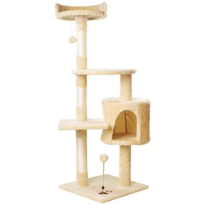 China Wood Fluff Cat Christmas Tree Niedliches Mondschein-Katzen-Klettergerüst zu verkaufen