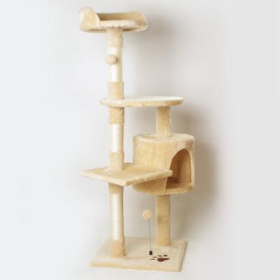China Wood Fluff Cat Christmas Tree Niedliches Mondschein-Katzen-Klettergerüst zu verkaufen