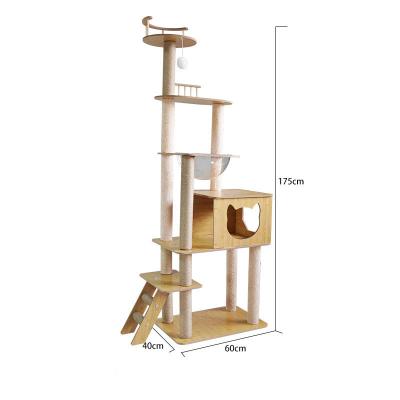 China Density Board Cat Tree With Hammock Outdoor Cat Scratching Tower for sale