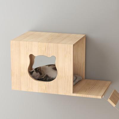 China Diy Cat Climbing Wall Wood Cute Cat Tree Save Space Free Combination for sale