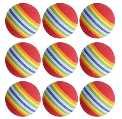 Cina Interattivo Materiale Elastico Palla d'Arcobaleno Animali domestici Giocattolo Gatti Che Scherzano Silenziosamente in vendita