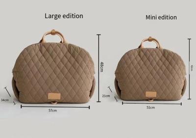 Cina Borsa per animali da compagnia in nylon impermeabile Borsa a mano staccabile Auto doppio uso Viaggi per gatti Pet Kennel in vendita