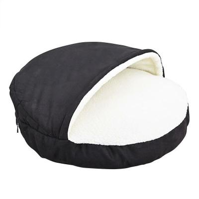 China Winter Warm Enclosed Large Dog Bed Mat  Removable And Washable Cat Sleeping Nest for sale