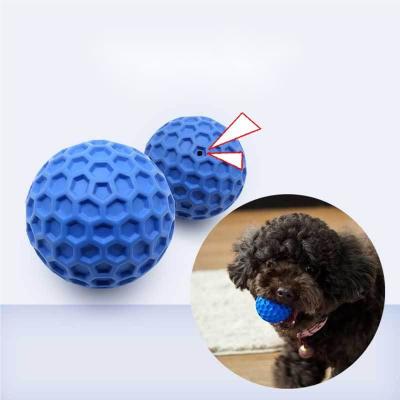 China Pet Bite-resistant Sound Chew Toy Dog Interactive Rubber Ball for sale