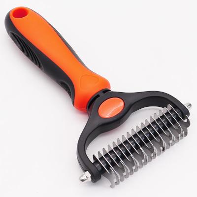 Cina Prodotto all'ingrosso per animali domestici spazzola per capelli a nodo a doppio lato, spazzola speciale per cucina, pettine per cani e gatti in vendita