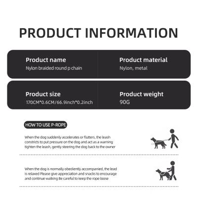 Cina Pet Nylon P Chain Leash Dog Explosion-Proof Punch Handle Integrated Dog Walking Rope (Cena di nylon P per animali domestici) in vendita