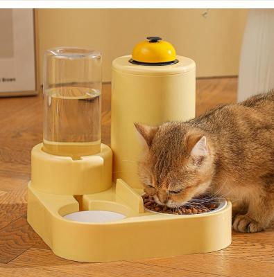 Cina Acqua da mangiare per gatti automatica 3 in 1 fonte da bere per gatti e cani vaschetta in acciaio inossidabile con campana in vendita