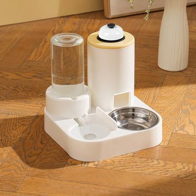 Cina Acqua da mangiare per gatti automatica 3 in 1 fonte da bere per gatti e cani vaschetta in acciaio inossidabile con campana in vendita