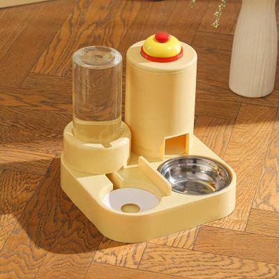 Cina Acqua da mangiare per gatti automatica 3 in 1 fonte da bere per gatti e cani vaschetta in acciaio inossidabile con campana in vendita