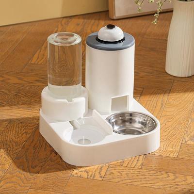 Cina Acqua da mangiare per gatti automatica 3 in 1 fonte da bere per gatti e cani vaschetta in acciaio inossidabile con campana in vendita