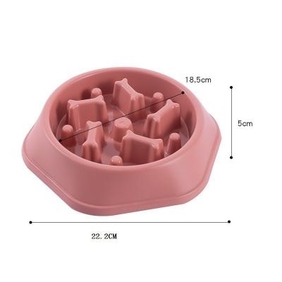 China Pet Bone Slow Food Bowl Non Slip Easy To Rinse Small And Medium Sized Dog Anti Choking Bowl for sale