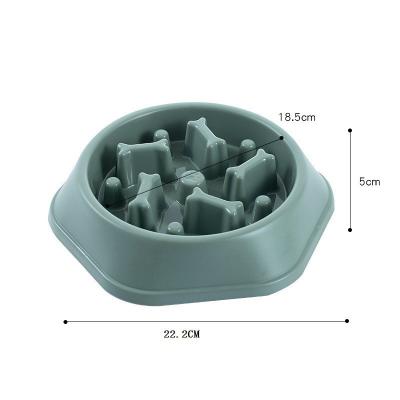 China Pet Bone Slow Food Bowl Non Slip Easy To Rinse Small And Medium Sized Dog Anti Choking Bowl for sale