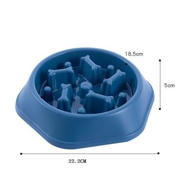 China Pet Bone Slow Food Bowl Non Slip Easy To Rinse Small And Medium Sized Dog Anti Choking Bowl for sale