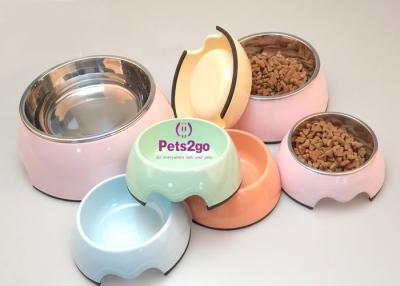 Cina Ciotole dell'alimentatore dell'animale domestico di acciaio inossidabile 350ML 17.5*14*6CM in vendita