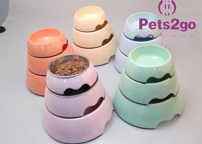 Cina Ciotole dell'alimentatore dell'animale domestico di acciaio inossidabile 350ML 17.5*14*6CM in vendita