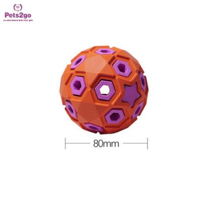 Cina Palla di gomma rossa leggera di ampiezza del cane di 81x62mm in vendita