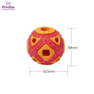 Cina Palla di gomma rossa leggera di ampiezza del cane di 81x62mm in vendita