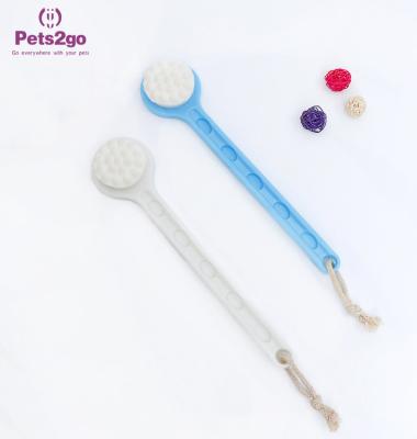 Cina Spazzola lunga del cane della maniglia di massaggio dell'animale domestico di Pets2go in vendita