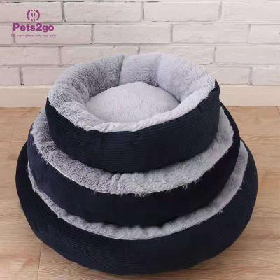 Cina Letto calmante comodo del cane della pelliccia a forma di ciambella del Faux dell'OEM in vendita