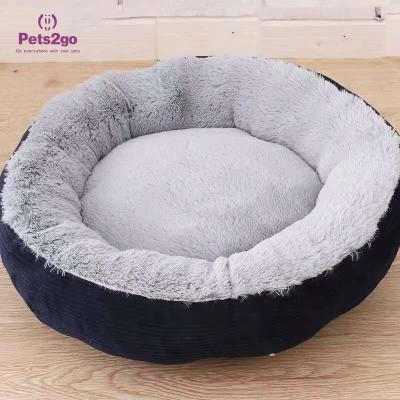 Cina Letto calmante comodo del cane della pelliccia a forma di ciambella del Faux dell'OEM in vendita