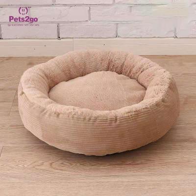 Cina Letto Mat For Better Sleep dell'animale domestico della pelliccia del Faux di forma della ciambella dell'OEM in vendita