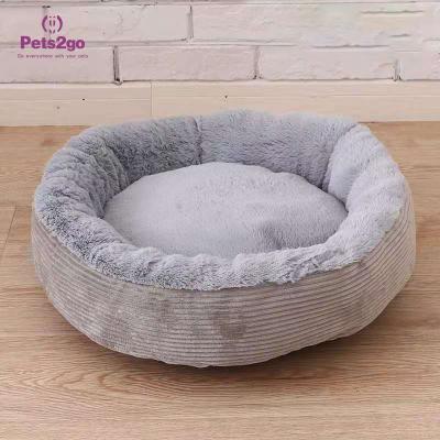 Cina Letto Mat For Better Sleep dell'animale domestico della pelliccia del Faux di forma della ciambella dell'OEM in vendita