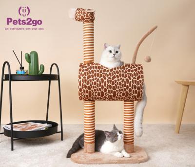 Cina 0.9kg a forma di giraffa dell'interno Cat Climbing Frame in vendita