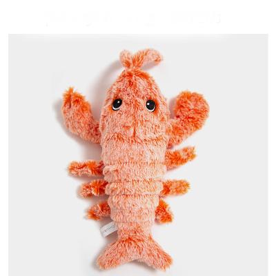 China Gravity Jump Pet Shrimp Plush Toy Usb Charging for sale