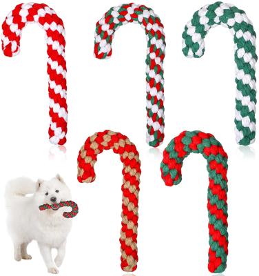中国 松葉ずえはクリスマス犬ロープのおもちゃ6x8のインチを発声する 販売のため