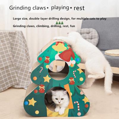 Cina L'albero di Natale del Odm Cat Scratch Board Pet Chew gioca in vendita