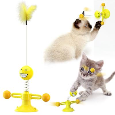 Cina La piattaforma girevole del mulino a vento della tazza di aspirazione prende in giro il puntatore Cat Toy del laser del Odm in vendita