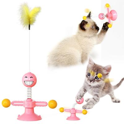Cina La piattaforma girevole del mulino a vento della tazza di aspirazione prende in giro il puntatore Cat Toy del laser del Odm in vendita