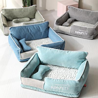Cina Alta peluche posteriore ispessita di Cat Nest Bed Square Washable per Autumn Winter in vendita