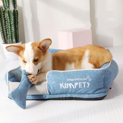 Cina Alta peluche posteriore ispessita di Cat Nest Bed Square Washable per Autumn Winter in vendita