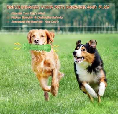 China Rubber Puppy Dog Bone Safe Toys For Aggressive Chewers Interactive for sale