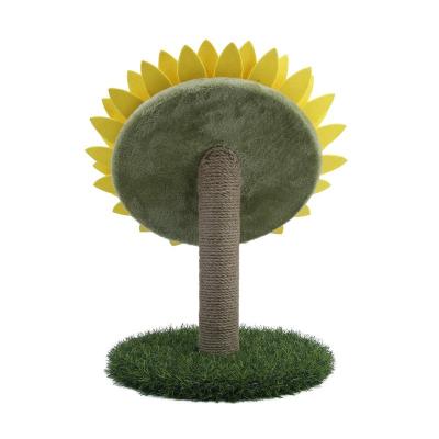 Cina Girasole Cat Scratch Table Circular del sisal dei rifornimenti dell'animale domestico in vendita