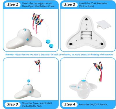 China Vibração interativa elétrica da borboleta do exercício que gerencie Kitten Toys à venda