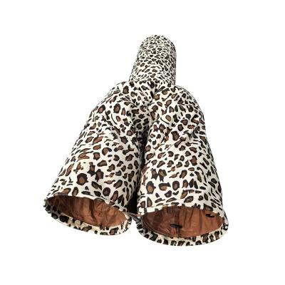 China Luxuoso curto Cat Tunnel Funny Cat Cat dobrável Toy Three-Way Rolling Dragon do leopardo novo do animal de estimação à venda
