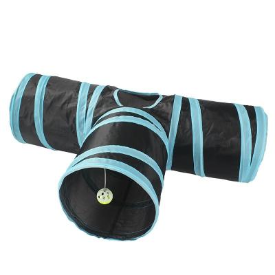 Cina Tunnel a tre corsie di carta Cat Toy Drill Climbing Bucket Foldable Cat Channel di Cat Tunnel Supplies Cat Ring dell'animale domestico in vendita