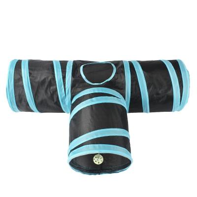 Cina Tunnel a tre corsie di carta Cat Toy Drill Climbing Bucket Foldable Cat Channel di Cat Tunnel Supplies Cat Ring dell'animale domestico in vendita
