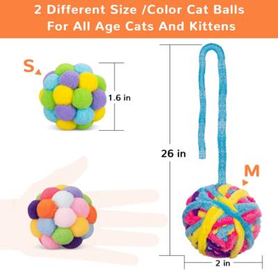 China Interactive Cat Toy Balls With Bell And Cat Fuzzy Chew Balls for sale