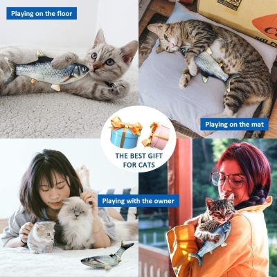 中国 Plush草のコイのイヌハッカのペット猫のための模造魚のティーザーおもちゃ 販売のため