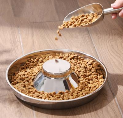 China Stainless Steel Dog Bowl Puppy Slow Feeder Bowls For Food Feeding for sale