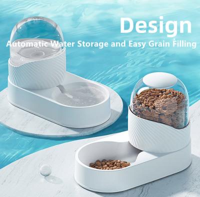 China Pet Feeder and Waterer Cat Dog Gravity Food Bowl Set for sale