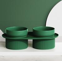 China Ceramic Elevated Raised Pet Feeder Bowls With Stand for sale