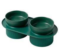 China Ceramic Elevated Raised Pet Feeder Bowls With Stand for sale