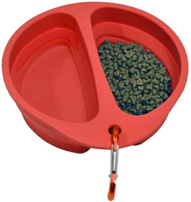 Cina Doppio silicone libero pieghevole del commestibile della ciotola BPA del cane in vendita